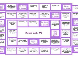 Phrasal Verbs #2 Legal Size Text Board Game | Teaching Resources