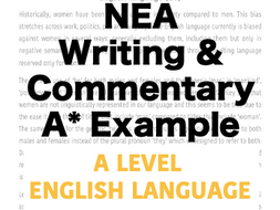 Original Writing and Commentary Example NEA | Teaching Resources