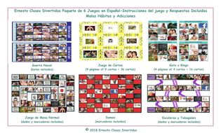 Beach Things and Activities Lists 6 Spanish Photo Game Bundle ...