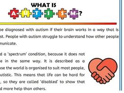 What is Autism Information Sheet for Kids | Teaching Resources