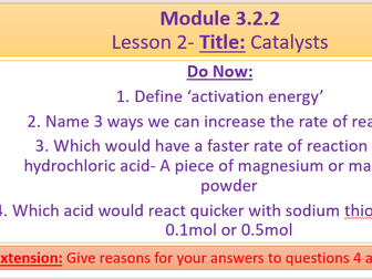 A Level Chemistry OCR A- Module 3.2.2 | Teaching Resources