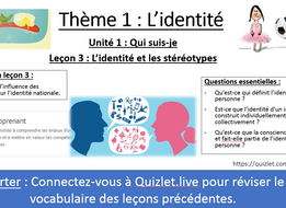 IB FRENCH B 2020 - Identité L3 - Stéréotypes | Teaching Resources