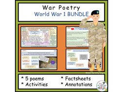 War Poetry: World War One BUNDLE | Teaching Resources