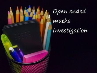 Open ended investigations | Teaching Resources
