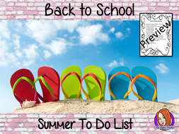 Back to school complete summer to-do list | Teaching Resources
