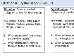 Lesson Filtration and Crystallisation Edexcel 9-1 GCSE | Teaching Resources