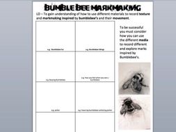 Bumble Bee Markmaking Worksheet - April Coppini | Teaching Resources
