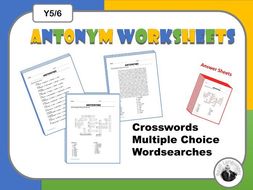 Antonyms worksheets: crosswords, wordsearches, multiple choice ...