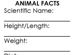 Animal Trading Cards | Teaching Resources