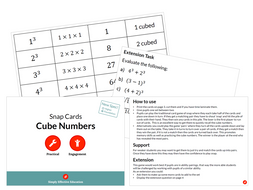 Cube Numbers (Snap Cards) | Teaching Resources