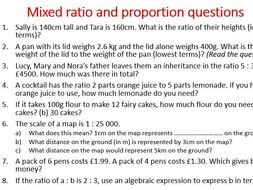 Ratio and proportion for GCSE | Teaching Resources