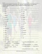 Contractions Al and Del Jumbled Words Spanish Worksheet | Teaching ...