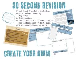 Quick Fire Revision Cards Template for Any Topic! | Teaching Resources