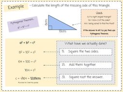 Pythagoras' Theorem - Finding the hypotenuse | Teaching Resources