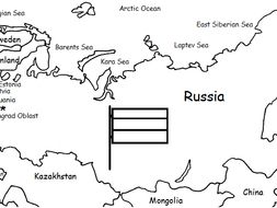 RUSSIA - Printable Handout with Map and Flag | Teaching Resources