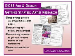 GCSE Art & Design Exam Guide - Artist Research - Step by Step, Top Tips ...
