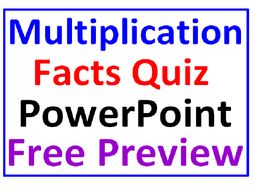 Multiplication Facts One FREE PowerPoint PREVIEW | Teaching Resources