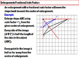 Enlargement - Fractional Scale Factors | Teaching Resources