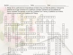 Verbs Ending in ZAR Framework Puzzle Spanish Worksheet | Teaching Resources