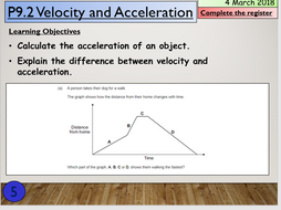 KS4 P9.2 Velocity and Acceleration | Teaching Resources
