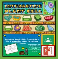 Interactive Plant Cell: Google Slides, Distance Learning + Worksheet ...