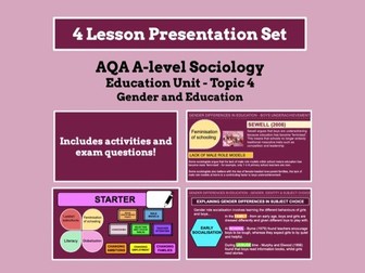 Education - AQA A-level Sociology - Entire Unit | Teaching Resources