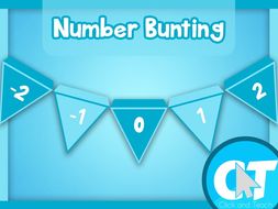 Number Line Bunting (-20 to 20) | Teaching Resources