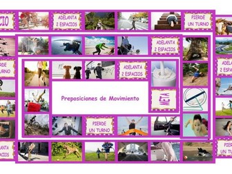Movement Prepositions 6 Spanish Photo Game Bundle | Teaching Resources