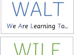 WALT and WILF Labels | Teaching Resources