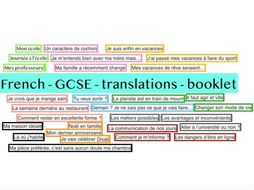 French GCSE translation booklet (30 texts) exam practice / boost ...