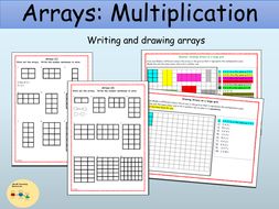 Arrays - Multiplication: Drawing a grid and writing number sentences ...