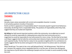 AN INSPECTOR CALLS - Themes | Teaching Resources
