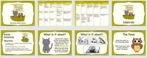 The Owl and the Pussycat - PowerPoint and Worksheets | Teaching Resources