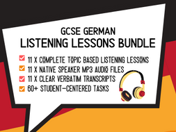 GCSE German LISTENING Practice Bundle | Teaching Resources