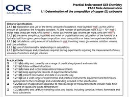 OCR A A level chemistry PAG book idea | Teaching Resources