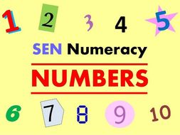 SEN Numeracy - NUMBERS | Teaching Resources