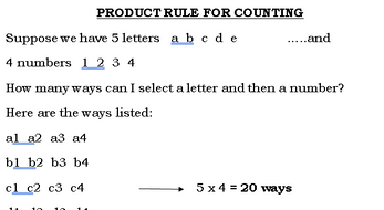 Product Rule for Counting GCSE (9-1) | Teaching Resources