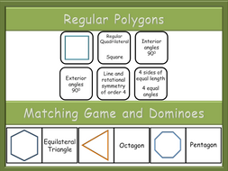 Regular Polygons - Matching game - Dominoes | Teaching Resources