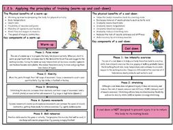 Gcse Pe Ocr 9 1 Warm Up Cool Down Component 01 Knowledge