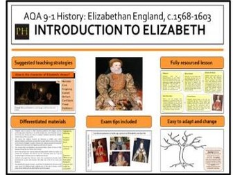 Elizabethan England 1568-1603 AQA GCSE 9-1 Bundle Part 1 | Teaching ...