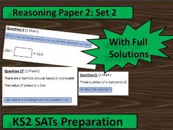 KS2 Maths SATs Paper 2 Reasoning (Set 2) by AJMaths | Teaching Resources