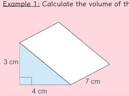 Volume of Triangular Prisms lesson + worksheets | Teaching Resources