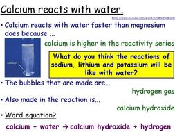 Reactions of Metals and Water Year 8 Lesson PowerPoint (KS3 8Gc) Metals ...