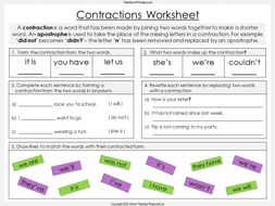Contractions - Year 2 | Teaching Resources