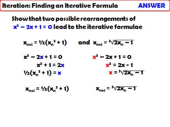 AQA GCSE Higher+ Unit - Iterative Methods | Teaching Resources