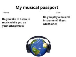 Musical passport | Teaching Resources