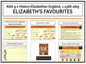 Elizabethan England 1568-1603 AQA GCSE 9-1 Bundle Part 1 by ...