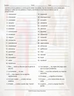 Verbs Start E, F, G, H, I End ER Jumbled Words Spanish Worksheet ...