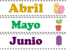 Poster - Spanish - Los meses del año y los días de la semana | Teaching ...