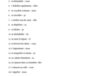 Verbes réfléchis au Passé composé French Bundle | Teaching Resources